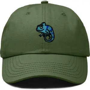 DALIX Dalix Chameleon Embroidered Cap Olive