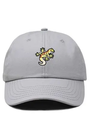 DALIX Dalix Gecko Embroidered Cap Gray