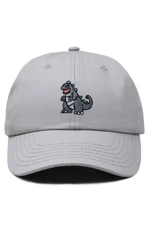 DALIX Dalix Giant Lizard Embroidered Cap Gray