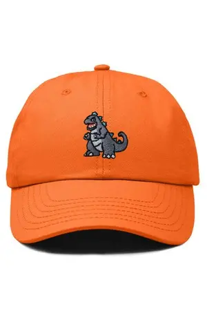 DALIX Dalix Giant Lizard Embroidered Cap Orange