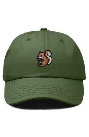 DALIX Dalix Squirrel Embroidered Cap Olive