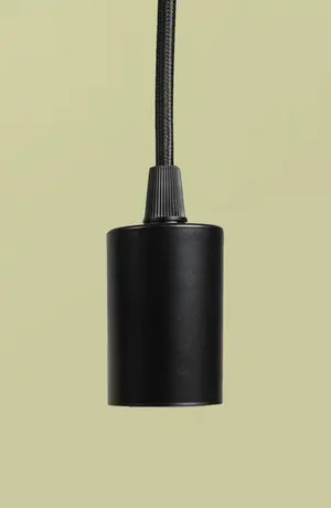 SOLTECH Modern Pendant Light And Socket Black/black Metal