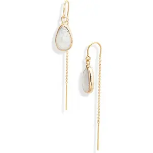 SET & STONES Carrie Baroque Pearl Threader Earrings - Gold