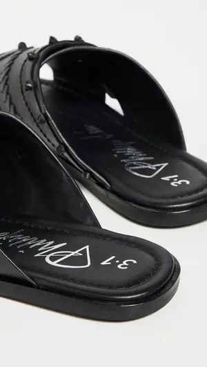 3.1 Phillip Lim Crossover Leather Slides