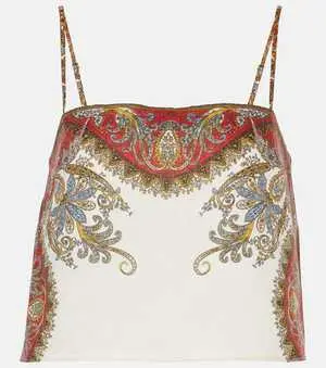Veronica Beard Rhea Printed Linen Shirt