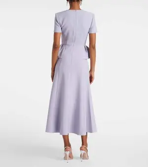 Roland Mouret Peplum Crêpe Midi Dress