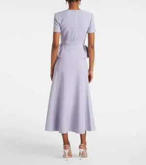 Roland Mouret Peplum Crêpe Midi Dress