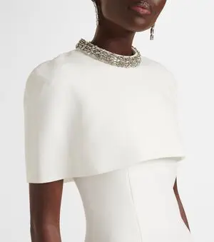 Roland Mouret Embellished Crêpe Cocktail Dress