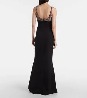 Safiyaa Crystal-embellished Gown - Black
