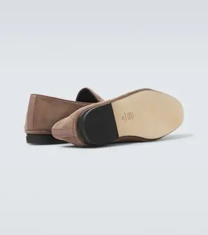 Rubinacci Suede Penny Loafers - Brown