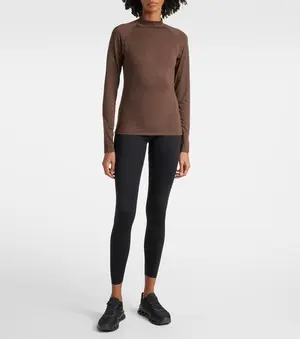 Varley Always Warm Jersey Turtleneck Top - Brown