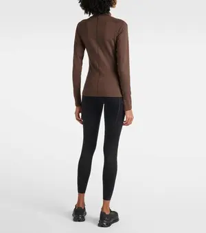 Varley Always Warm Jersey Turtleneck Top - Brown