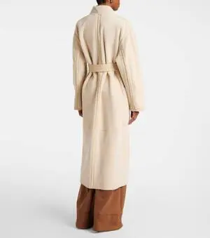 Max Mara Glassa Leather Shearling Coat