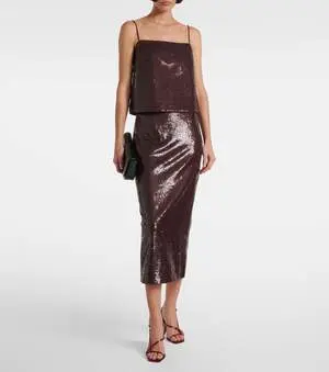 Roland Mouret Sequined Midi Skirt