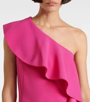 Max Mara Giacomo Ruffled Sable Minidress - Pink