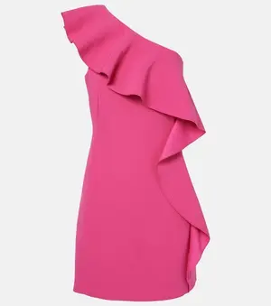 Max Mara Giacomo Ruffled Sable Minidress - Pink