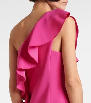 Max Mara Giacomo Ruffled Sable Minidress - Pink