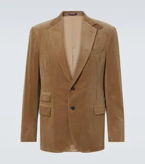 Ralph Lauren Purple Label Kent Cotton And Cashmere Corduroy Blazer - Green