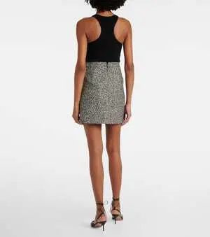 Max Mara Cosa Wool-blend Tweed Miniskirt