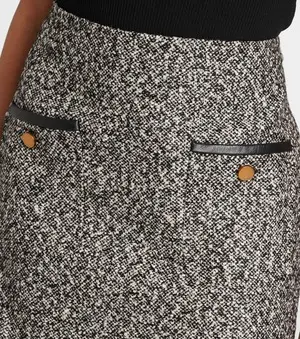 Max Mara Cosa Wool-blend Tweed Miniskirt
