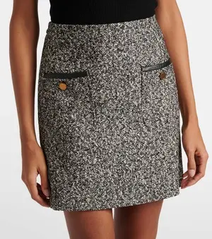Max Mara Cosa Wool-blend Tweed Miniskirt