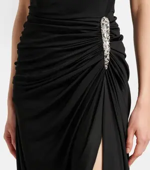 David Koma Asymmetric Crystal-embellished Gown