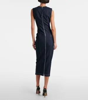 Sportmax Geranio Denim Midi Dress