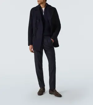 Thom Sweeney Wool Straight Leg Pants