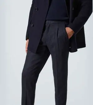 Thom Sweeney Wool Straight Leg Pants