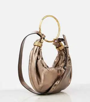 Chloé Small Leather Shoulder Bag - Grey
