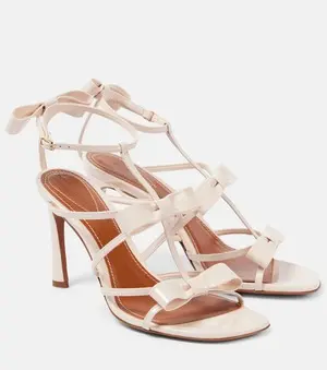 Zimmermann Tux 85 Bow-detail Leather Sandals - Pink