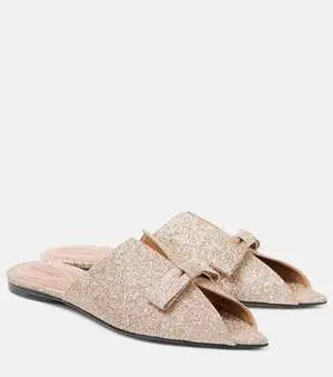 Zimmermann Tux Glitter Mules - Gold