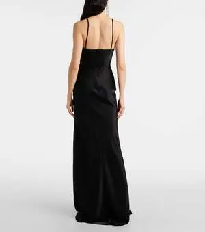 David Koma Embellished Satin Gown
