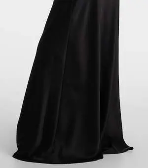 David Koma Embellished Satin Gown - Black
