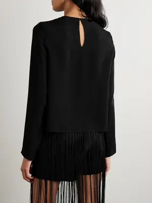Veronica De Piante Alana Silk-georgette Blouse