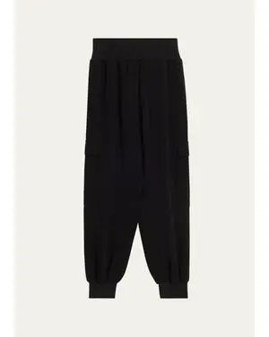 Cinq À Sept Giles Crepe Joggers - Black