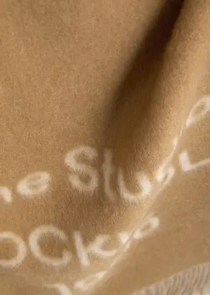 Acne Studios Venus 1996 Logo-intarsia Wool Scarf - Camel