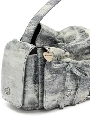 Acne Studios Metallic-suede Top Handle Bag - Light Grey