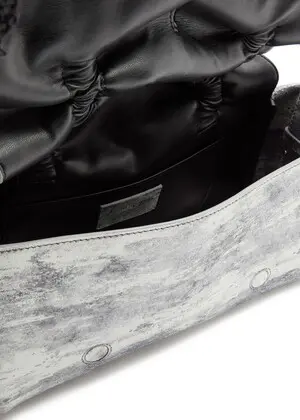 Acne Studios Metallic-suede Top Handle Bag - Light Grey