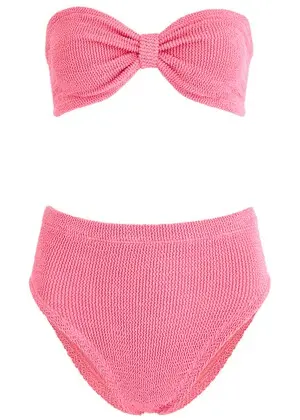 Hunza G Ruby Seersucker Bandeau Bikini