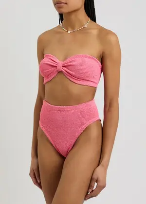 Hunza G Ruby Seersucker Bandeau Bikini