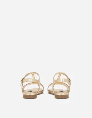 Dolce & Gabbana Foiled Leather Sandals