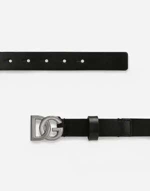 Dolce & Gabbana Stretch Belt With Dg Logo - Black