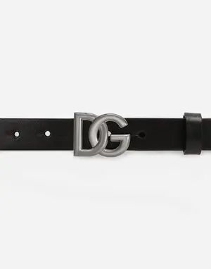 Dolce & Gabbana Stretch Belt With Dg Logo - Black