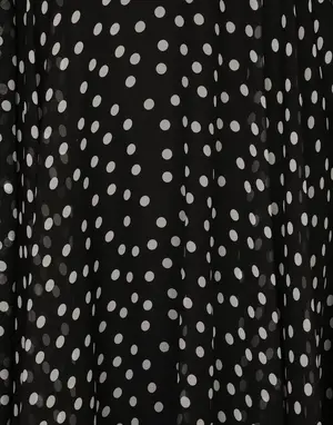 Dolce & Gabbana Asymmetrical Polka-dot Silk Chiffon Dress