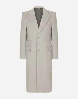 Dolce & Gabbana Single-breasted Double Cashmere Coat - Grey
