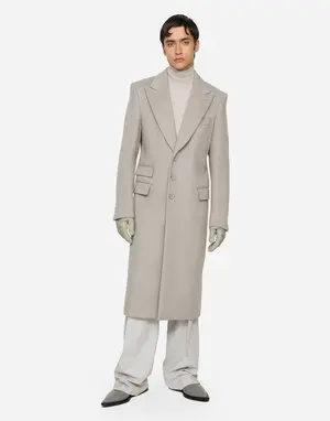 Dolce & Gabbana Single-breasted Double Cashmere Coat - Grey