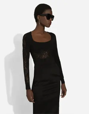 Dolce & Gabbana Viscose Sweater With Lace Inserts