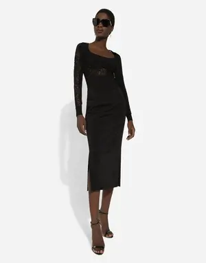 Dolce & Gabbana Viscose Sweater With Lace Inserts
