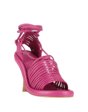 PALOMA BARCELO Leather Sandals With Tie Fastening